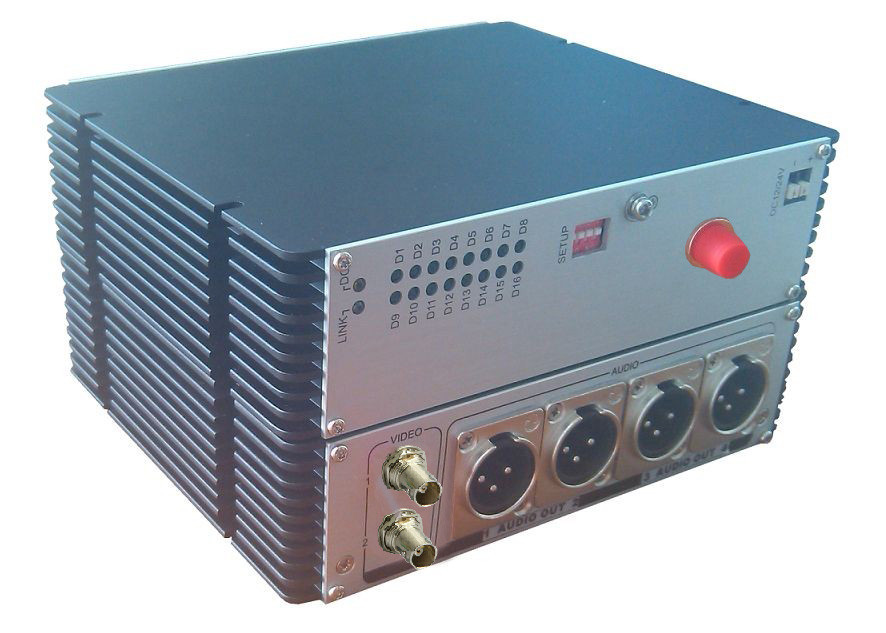 broadcasting analog audio video optical transceiver（stand alone）
