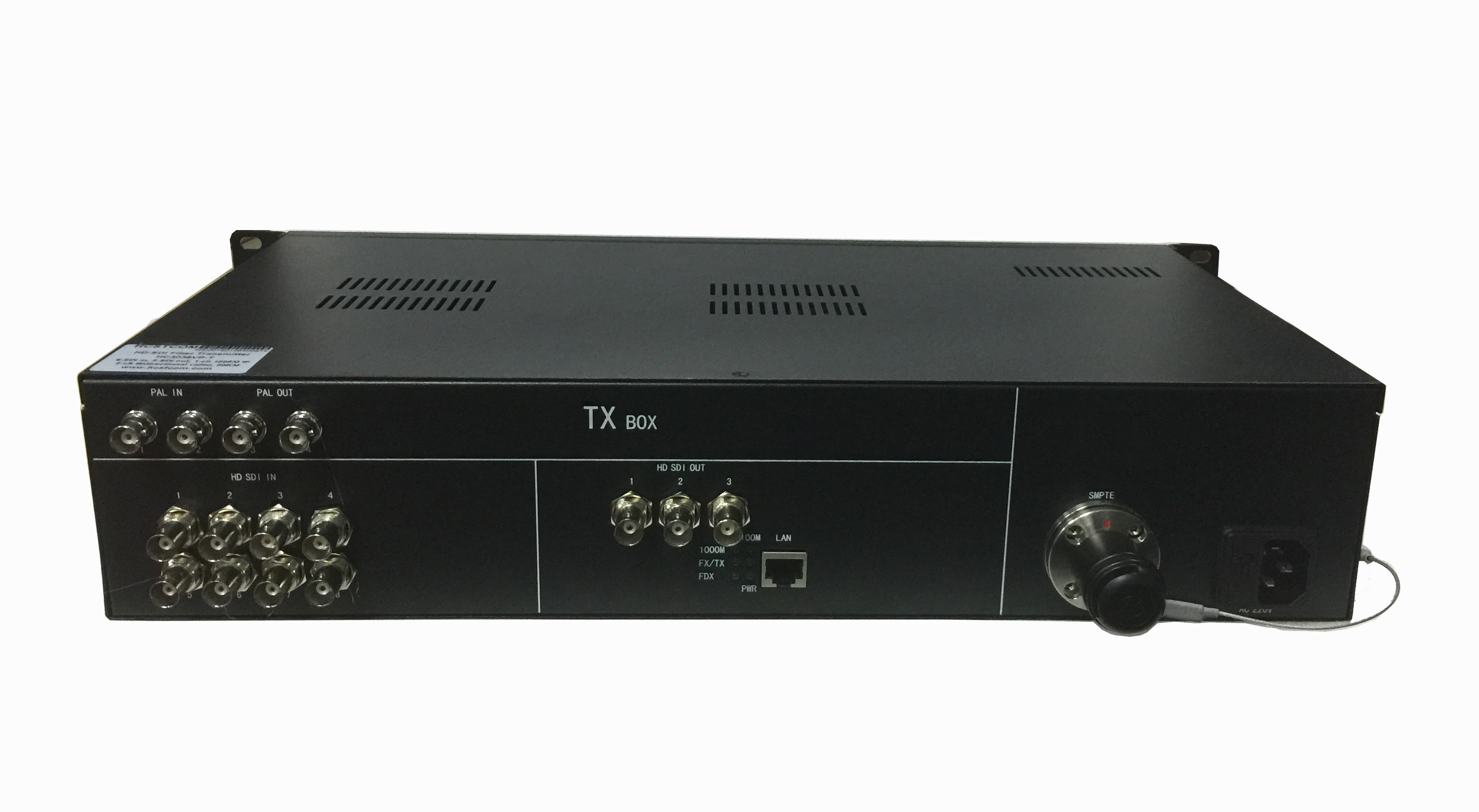 broadcast ASI TS Extender over fiber optic cable with SMPTE LEMO connector