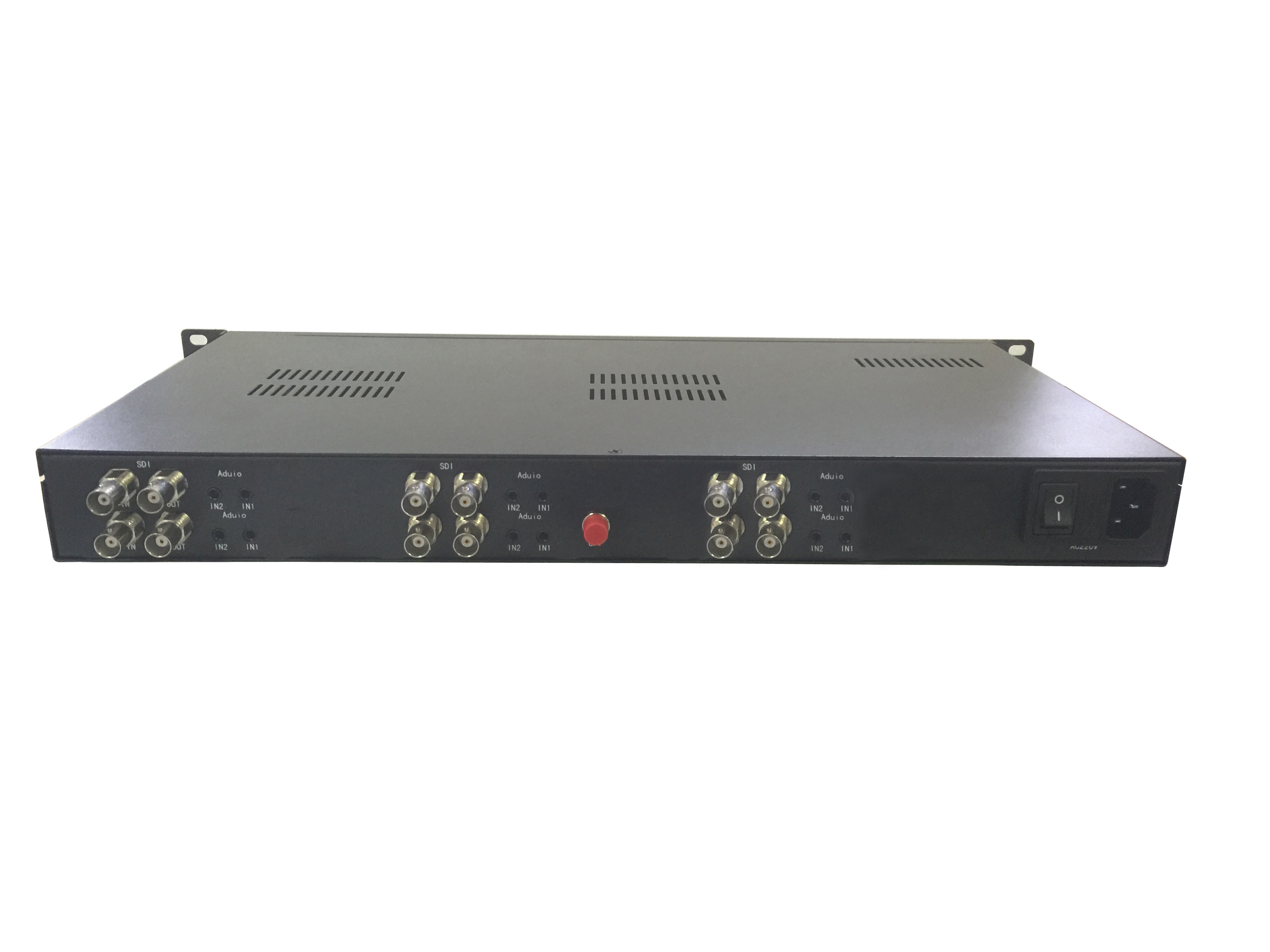 6-ch unidirectional 3G-SDI Extender over Fiber Optic Cable with ...