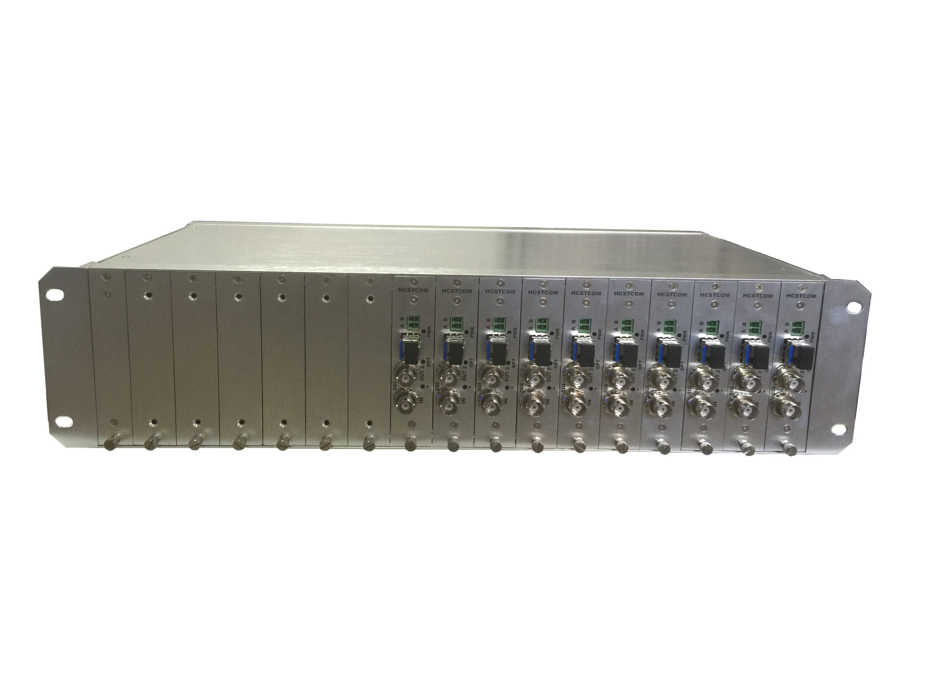 16-ch CWDM DWDM 3G-SDI extender over fiber optic cable