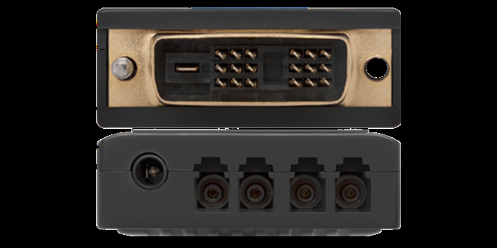 Minitype 4 core fiber cable DVI fiber optical transceiver